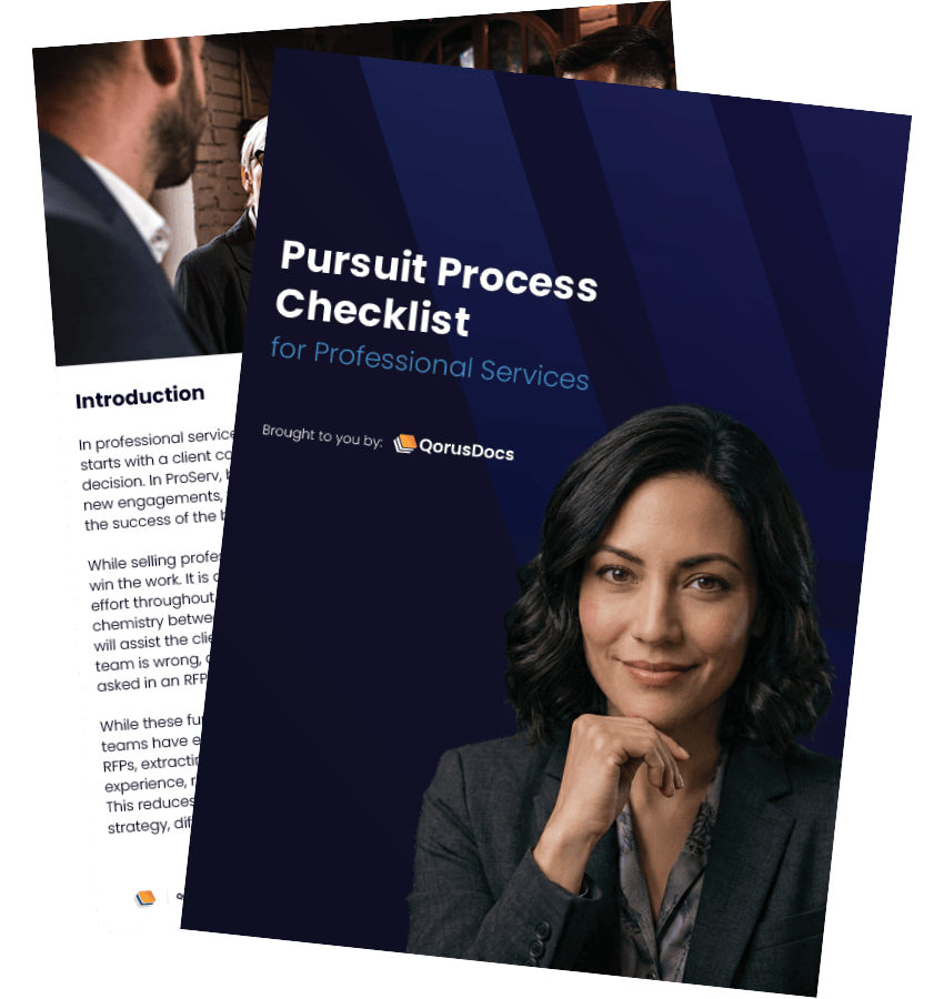 Pursuit Process Checklist for Professional Services