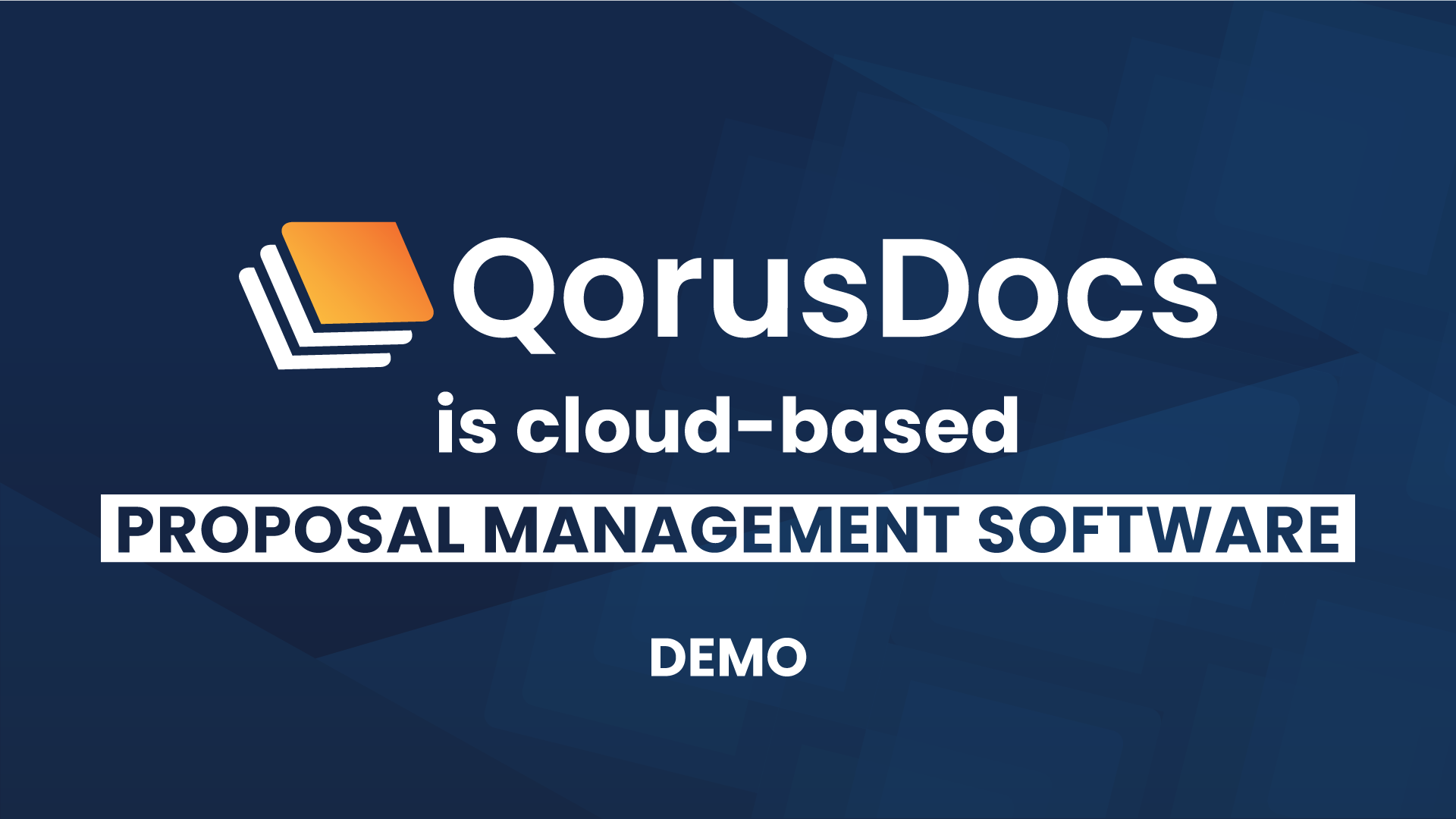 QorusDocs: Cloud-based Proposal Management Demo